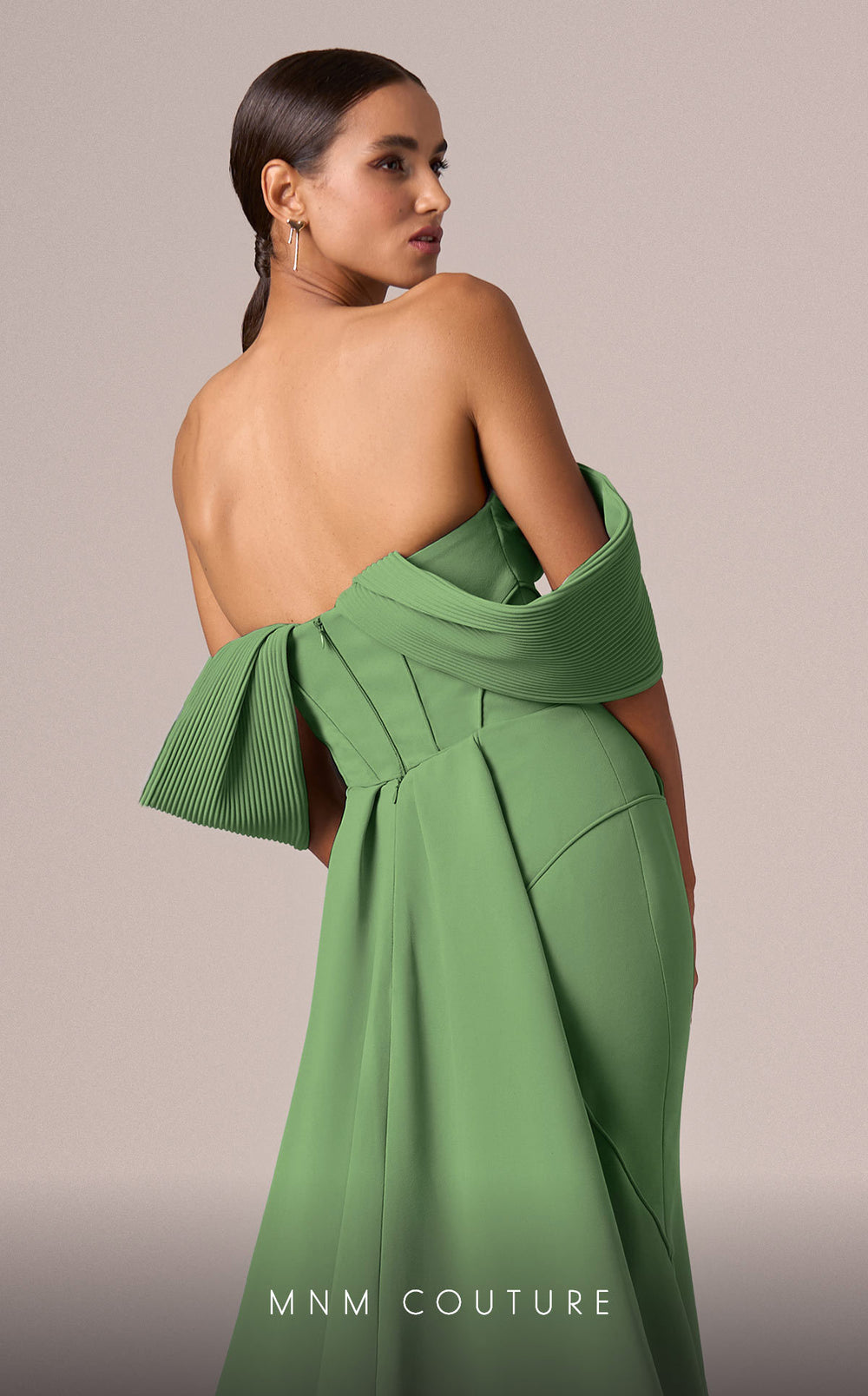 Buy MNM Couture E0085 Colorful Gown with Oversized Sleeves – CoutureShopLA